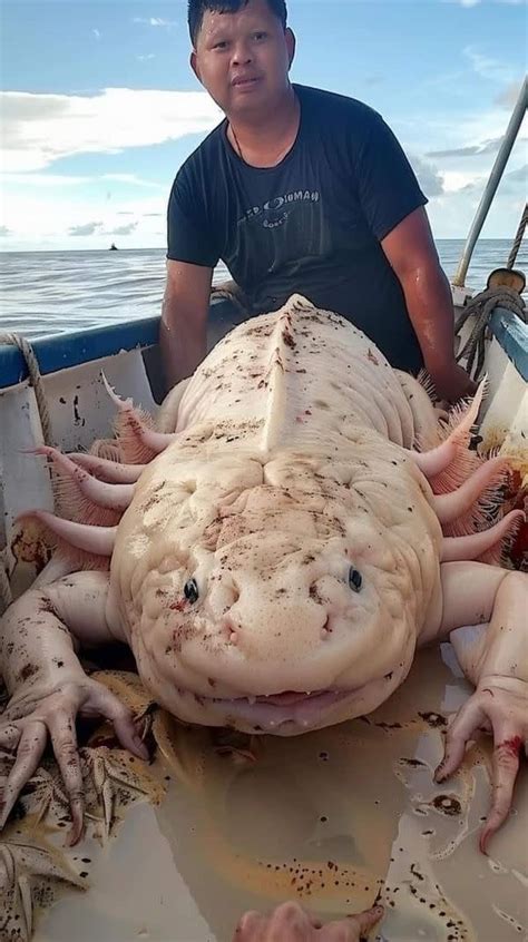 Fact Check The Origin Of Photos Supposedly Showing Giant Axolotl Sea