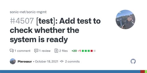 Test Add Test To Check Whether The System Is Ready By Pterosaur