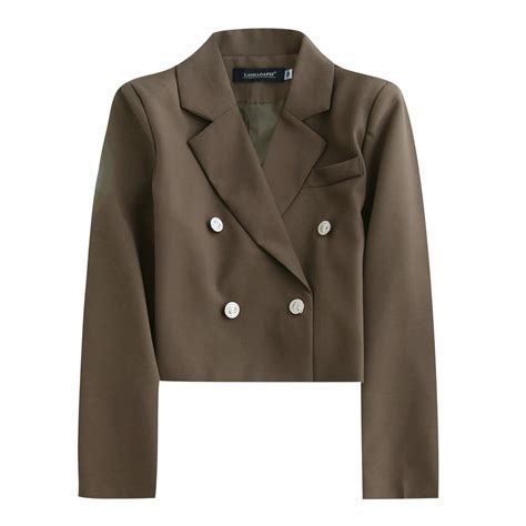 Vedolay Women Blazers Plus Size Business Casual Long Blazer 2023 Coffee