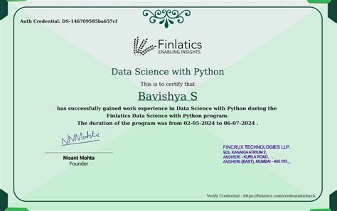 Bavishya Sankaranarayanan On Linkedin Datascience Python Finlatics