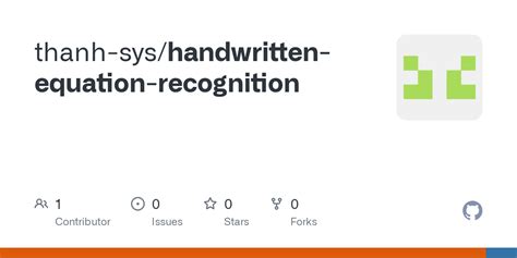 Handwritten Equation Recognition Learn Ipynb At Master Thanh Sys