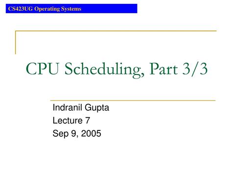 Ppt Cpu Scheduling Part 33 Powerpoint Presentation Free Download Id3141635