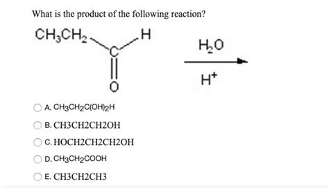 Solved What is the product of the following reaction? CH3CH2 | Chegg.com