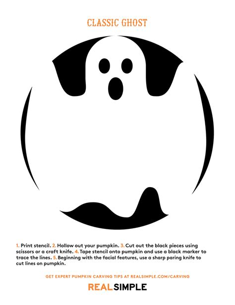 Ghost Pumpkin Stencil Printable