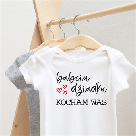 Babciu Dziadku Kocham Was Polish Funny Onesie® Newborn Outfit Custom