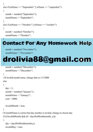 Problem DefinitionBuild A Date Class And A Main Function To Test I Pdf