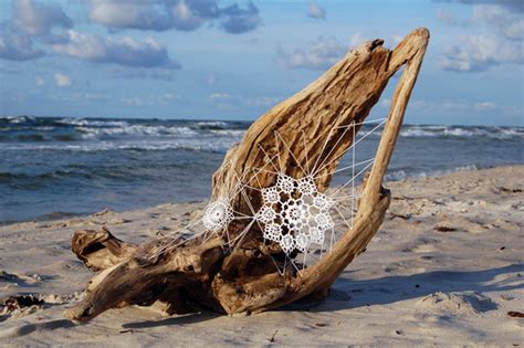 Driftwood Doilies A Baltic Sea Beach Art Installation By NeSpoon