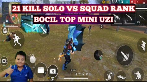 KILL SOLO VS SQUAD RANKED BOCIL TOP MINI UZI YouTube