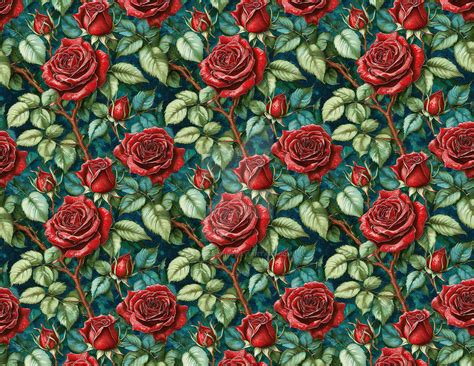 Patterns 39 Red Roses By Maggiesdaisy On Deviantart