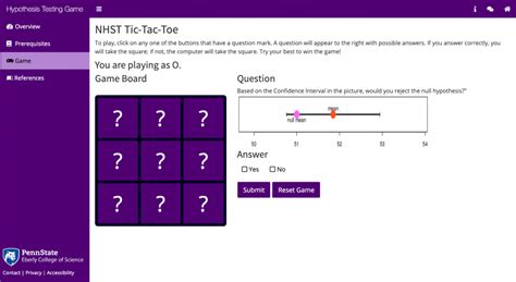 Hypothesis Testing Game Boast