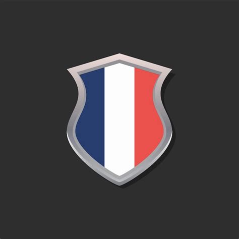 Ilustração Do Modelo De Bandeira Da França Vetor Premium