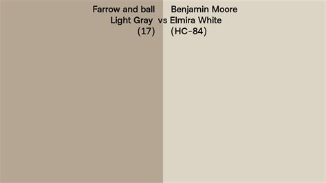 Farrow And Ball Light Gray 17 Vs Benjamin Moore Elmira White Hc 84