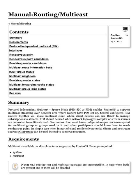 routing and multicast pdf