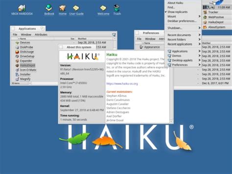 HAIKU R Beta Released Open Source Operating Systems Liliputing