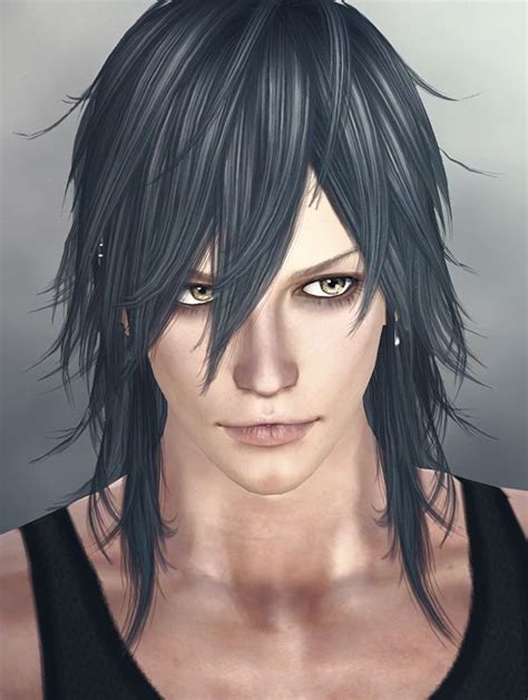 Sims 4 Curly Long Hair Male Honact
