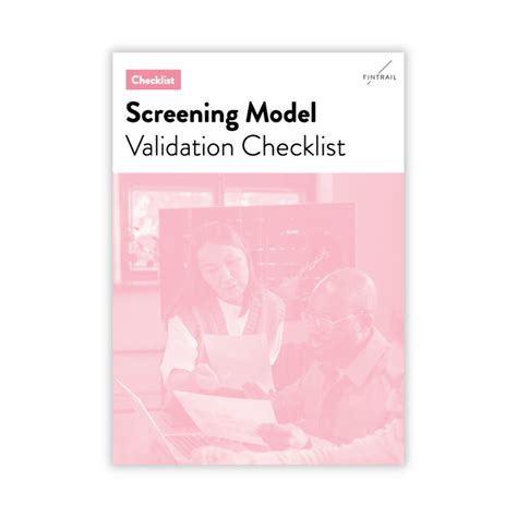 Screening Model Validation Checklist — Fintrail