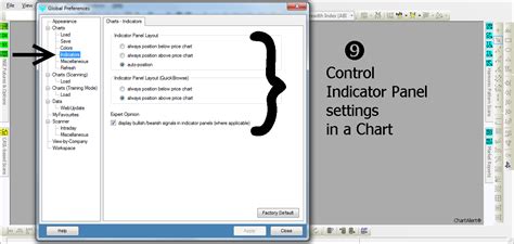 Global Preferences — Charts Scanning Training Mode