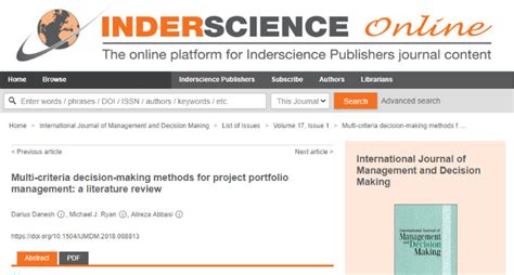 Multi Criteria Decision Making Methods For Project Portfolio Management A Literature Review