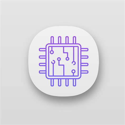 Computer Chip App Icon Ui Ux User Interface Processor Memory Card
