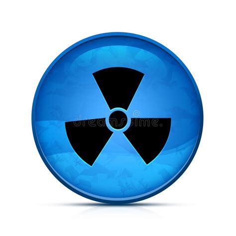Radiation Icon On Classy Splash Blue Round Button Illustration Stock