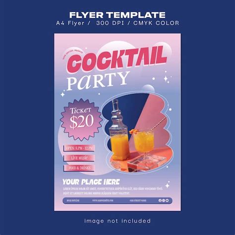 Premium Vector Cocktail Party Flyer