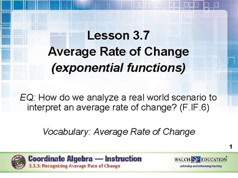 Lesson Average Rate Of Change Exponential