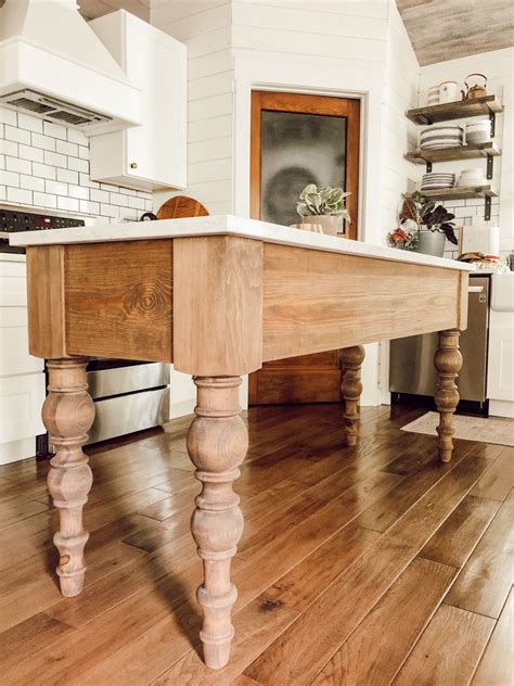 Elegant Farmhouse Kitchen Island Table Durable And Stylish Centerpiece