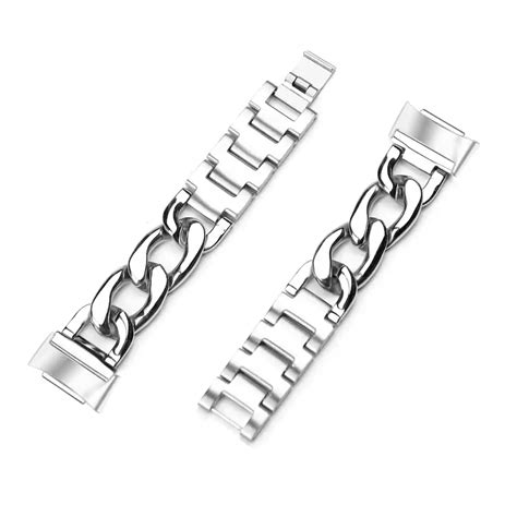 Strapsco Chain Link Bracelet Stainless Steel Watch Band Strap For