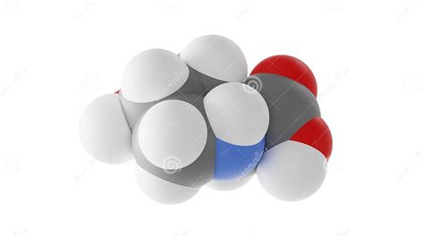 Molécula De Hidroxiprolina Estrutura De Aminoácidos Estrutura Molecular