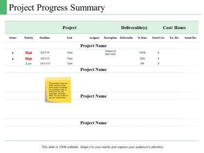 Project Progress Slide Team