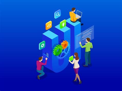 Premium Vector Isometric Web Development And Coding Concept App Development For Website And