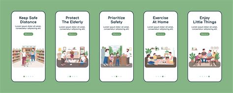 Quarantine Measures Onboarding Mobile App Screen 1781106 Vector Art At Vecteezy