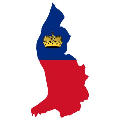 Liechtenstein Map Flag Free Svg