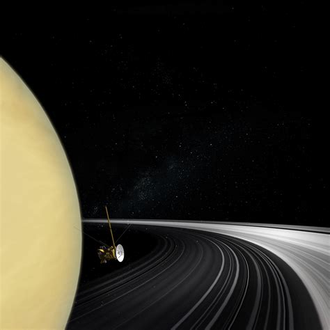 Esa Cassini Crossing Rings
