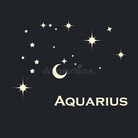 Star Constellation Zodiac Aquarius Vector Stock Vector Illustration