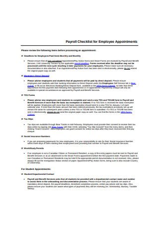 47 SAMPLE Payroll Checklists In PDF MS Word Excel 47 SAMPLE Payroll Checklists In PDF MS Word Excel