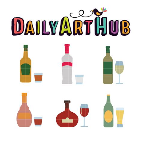 Beverages Collection Clip Art Set Daily Art Hub Graphics