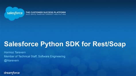 Dreamforce 2014 Salesforce Python Sdk For Restsoap Apis Ppt