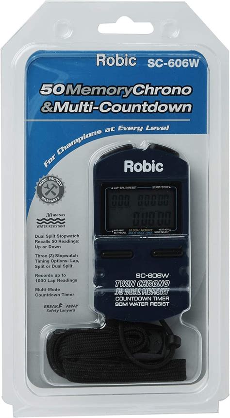 New Robic Stop Watches Robic Sc 606w 50 Memory Chrono And Countdown