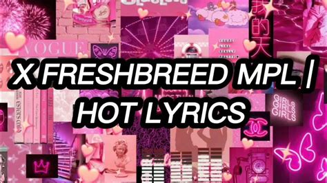 X Freshbreed Mpl Hot Lyrics By Toni Fowler Youtube