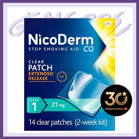 Nicoderm Cq Nicotine Patches Step 1 14clear Patches 2 Week Kit Ebay