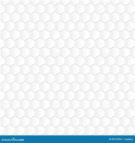 White Hexagon Background Stock Vector Illustration Of Abstract 99737836