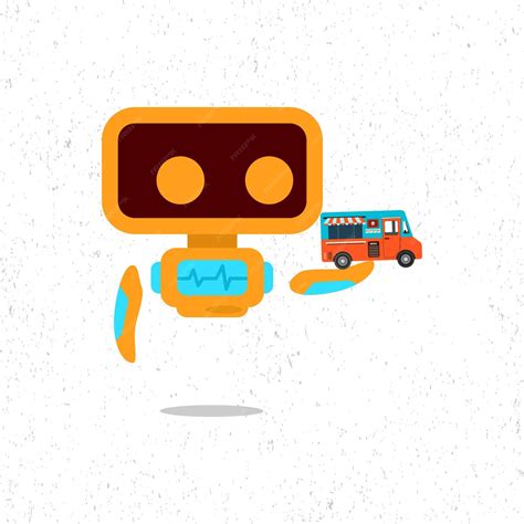Premium Vector Illustration Of A Cute Orange Robot Design Carrying