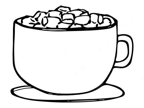 Hot Cocoa Mug Clipart Black