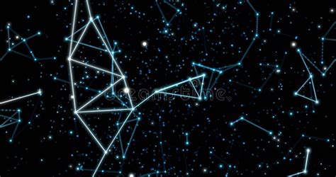 Polygon Network In Orange And Green Colours Abstract Plexus Science Connections Wire System