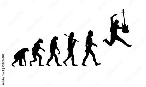 Evolution Guitar Jump Stock Vector Adobe Stock