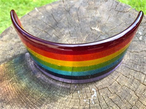 Rainbow Curvefused Glassmini Candle Shieldrainbow Bridge Ginger