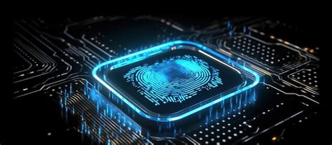 Premium Ai Image Futuristic Digital Fingerprint Scanner Biometric
