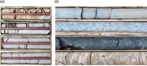 Panel A Presents An Example Of Drill Cores Stored In Wooden Boxes Download Scientific Diagram