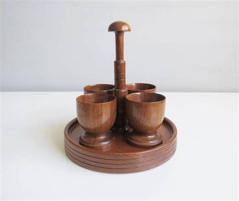 Vintage Wooden Egg Cup Holder
